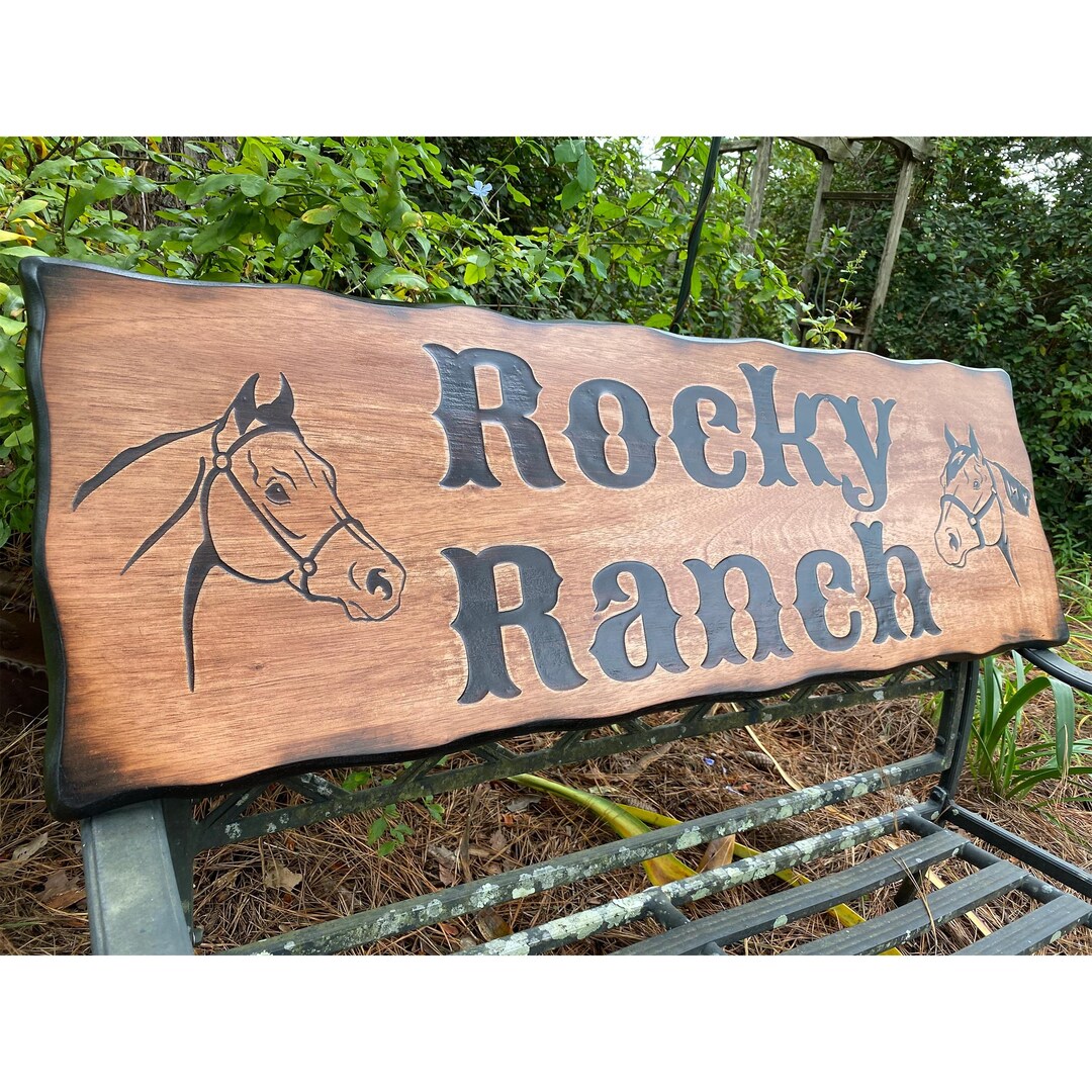 Ranch House Outdoor Wood Sign - Custom Western Cowboy Decor - Wood ...