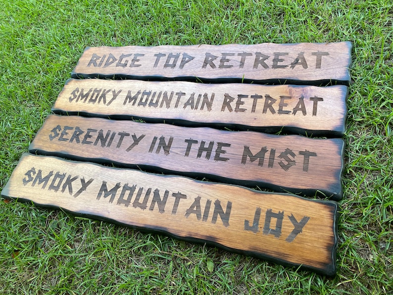 Rustic Cabin Name Decor Sign Outdoor Engraved Personalized - Etsy