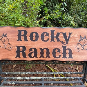 Ranch House Outdoor Wood Sign - Custom Western Cowboy Decor - Wood ...