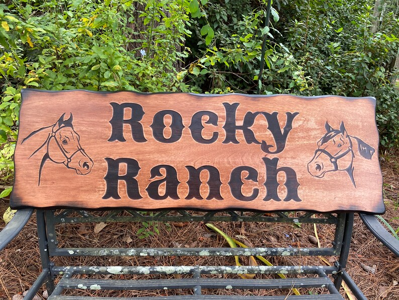 Ranch House Outdoor Wood Sign Custom Western Cowboy Decor | Etsy