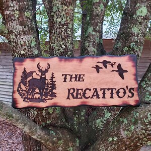 Personalized Western Hunting Lodge Decor, Outdoor Wood Sign, Lake House ...