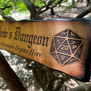 Dungeons and Dragons Wall Sign Plaque - Personalized Dnd Dungeon - Roll ...