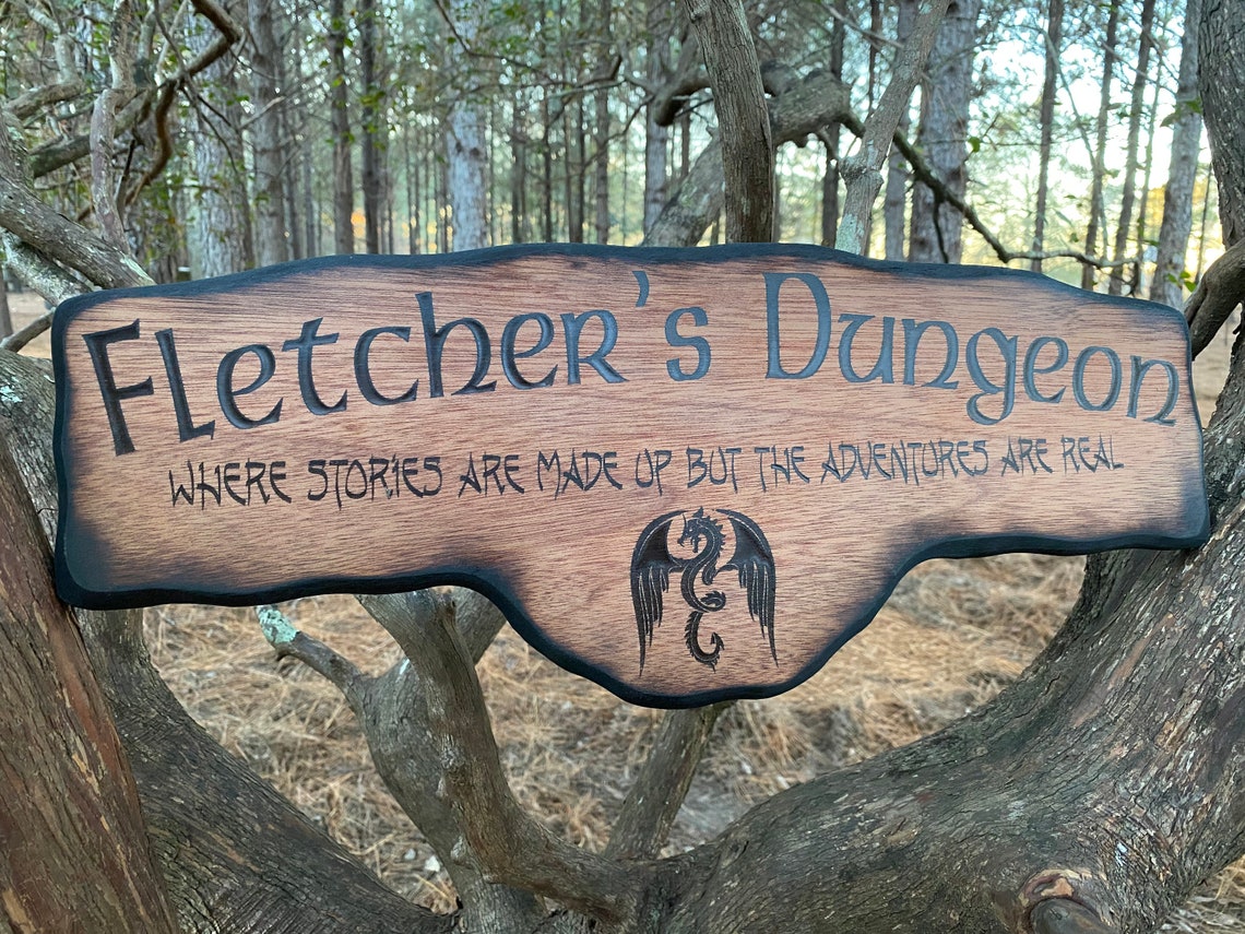 Dnd Dragon Decor Sign Dungeon Master Gift Dungeons and - Etsy