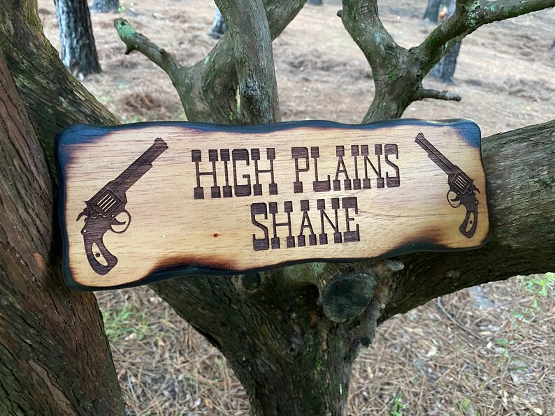 Personalized Western Wood Engraved Sign Pistol Custom Wall - Etsy