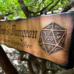 Dungeons and Dragons Wall Sign Plaque - Personalized Dnd Dungeon - Roll ...