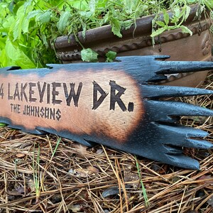 Personalized Western Wood Address Sign, Custom Outdoor Address, Cabin ...