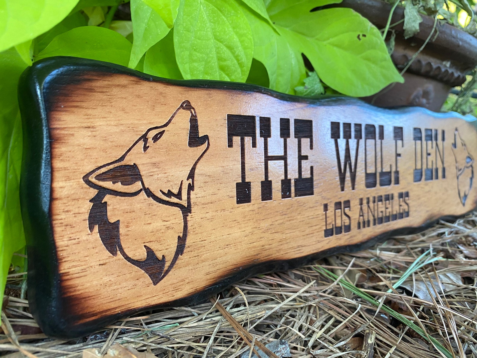 Personalized Wolf Western Address Sign Engraved Wood Welcome - Etsy