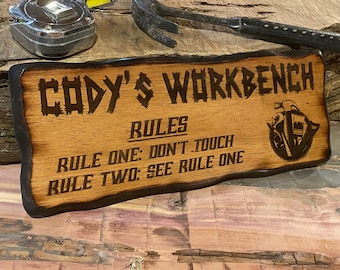 Wood Shop Rules Sign - Etsy