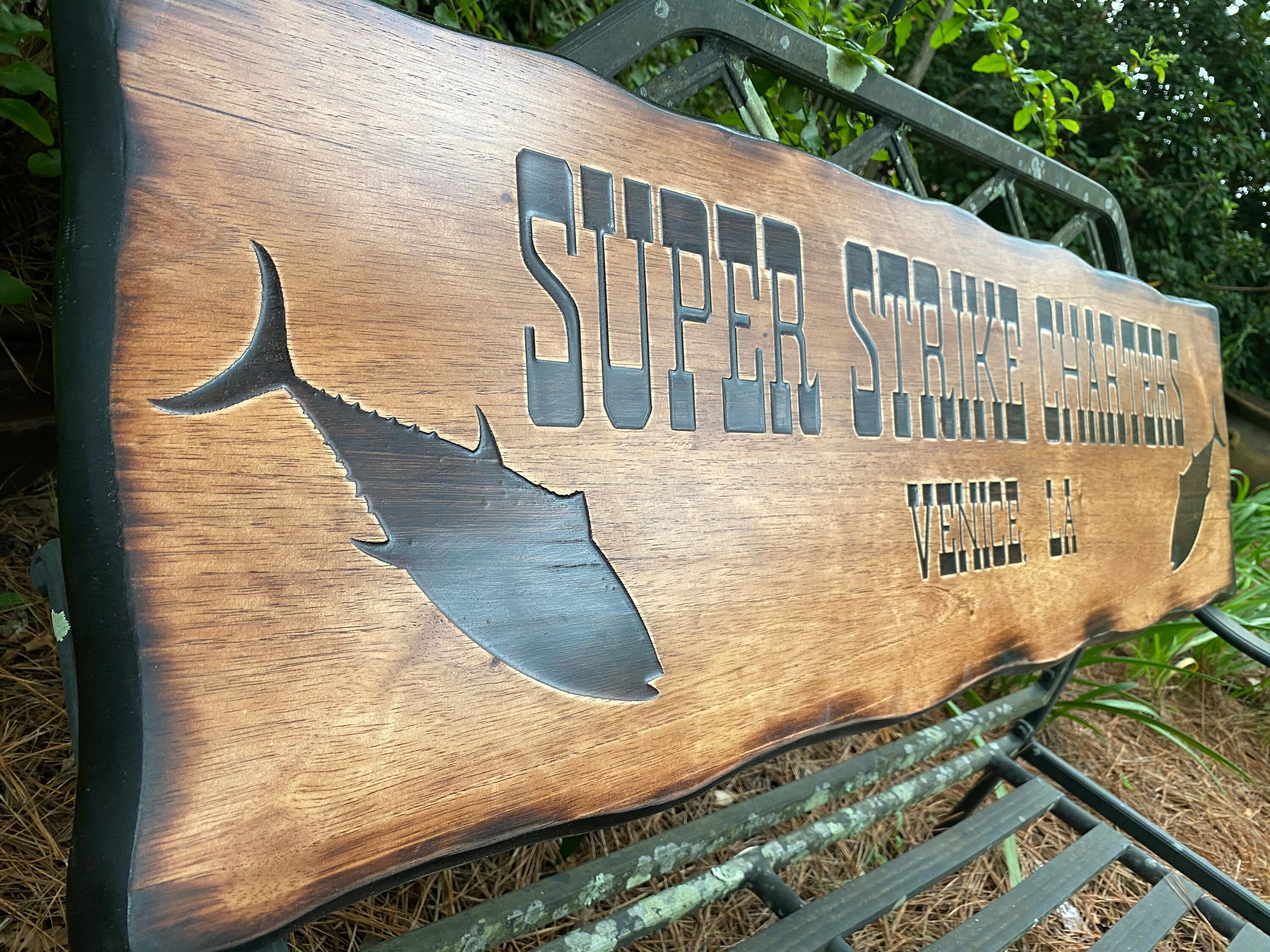 Personalized Outdoor Wood Fish Sign Custom Lake House Carved - Etsy