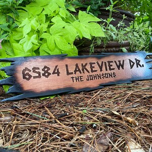 Personalized Western Wood Address Sign, Custom Outdoor Address, Cabin ...