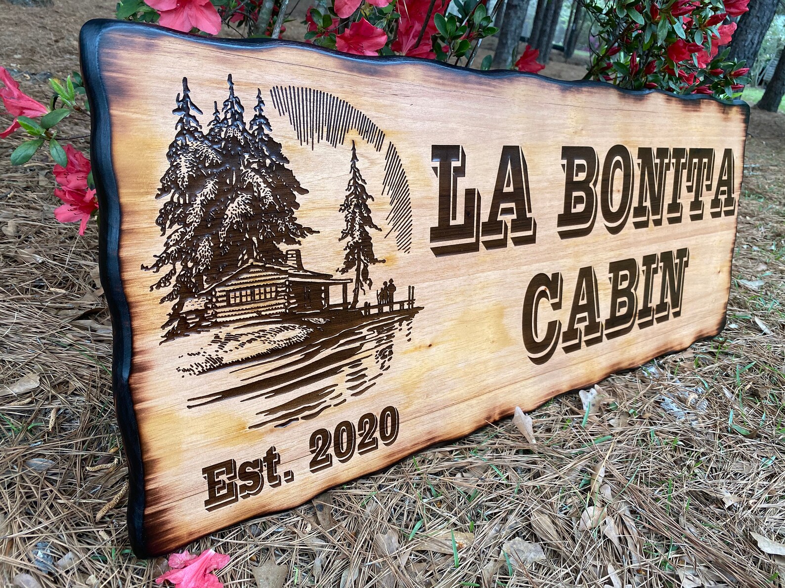 Family Sign Rustic Personalized Wood Engraved Home | Etsy