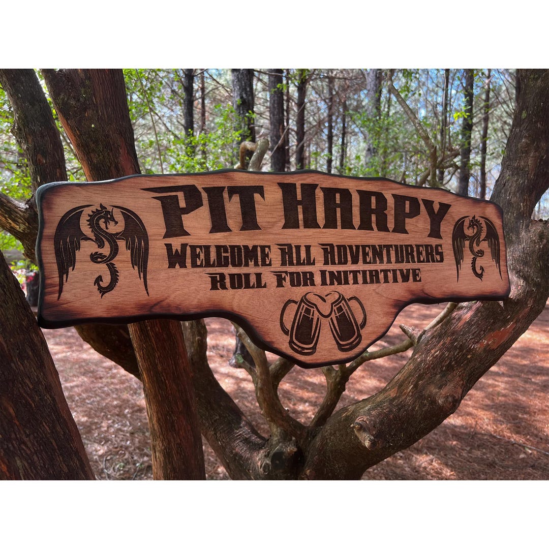 Dungeons and Dragons Sign Gift - Rustic Dnd Tavern Decor - Custom Dnd ...