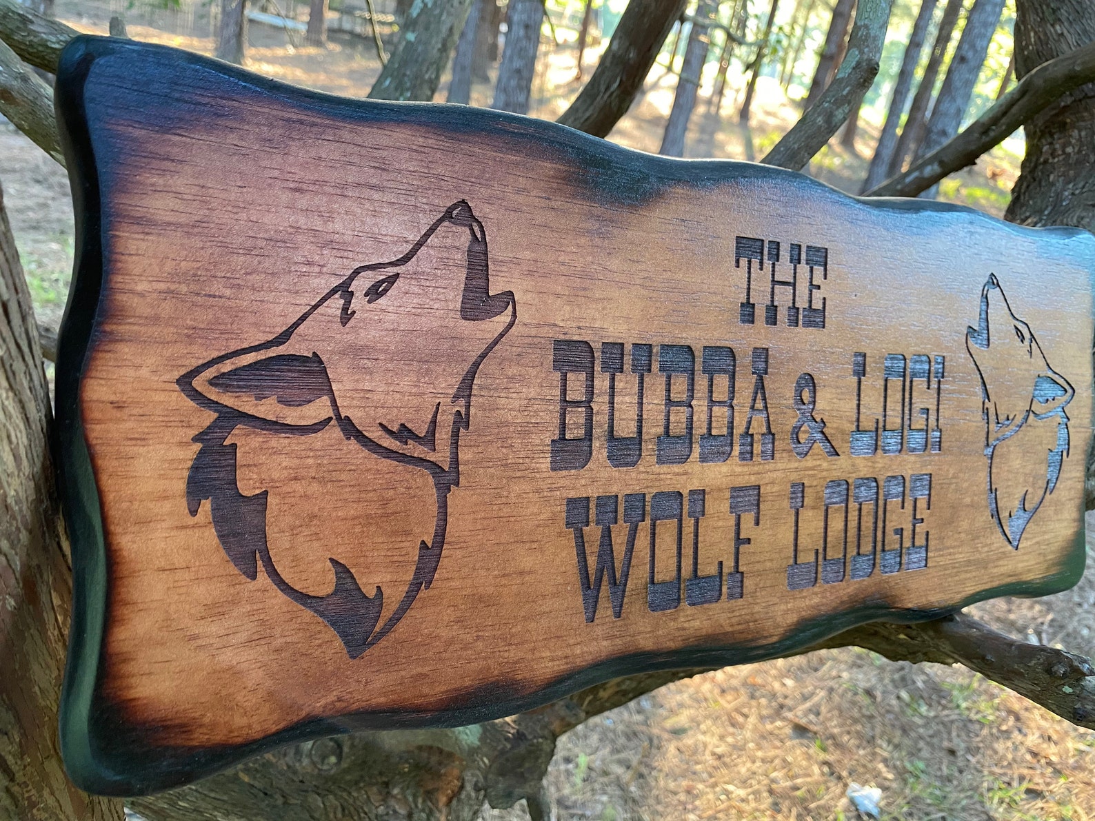 Personalized Wolf Western Address Sign Engraved Wood Welcome - Etsy