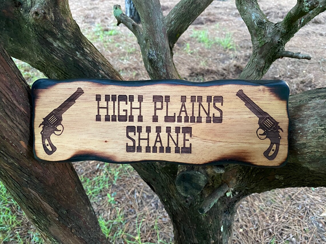 Personalized Western Wood Engraved Sign Pistol Custom Wall - Etsy