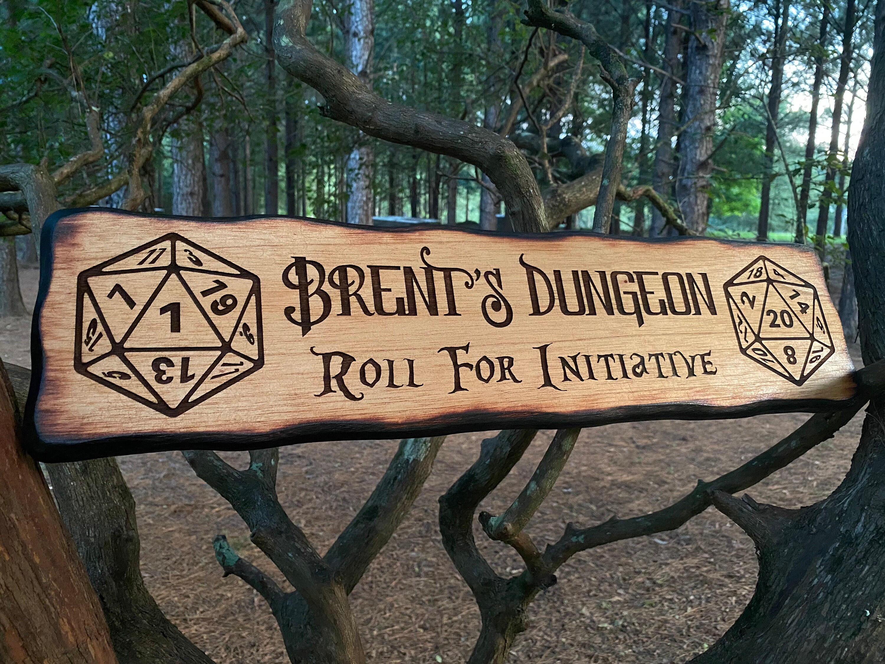 Personalized Dnd Rustic Dice Sign Nat20 Nat1 Dungeons and - Etsy