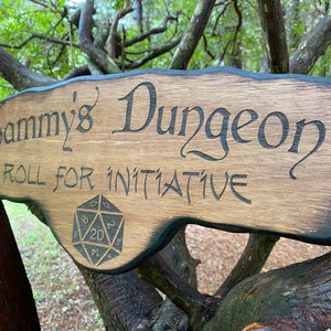 Dungeons and Dragons Gift - Custom Dnd Sign - Personalized Rustic ...