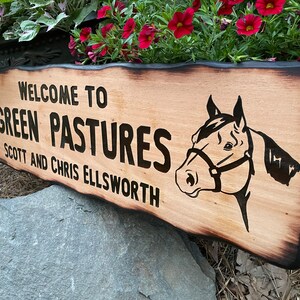 Western Wood Horse Ranch Sign Outdoor Custom Rustic Horse - Etsy