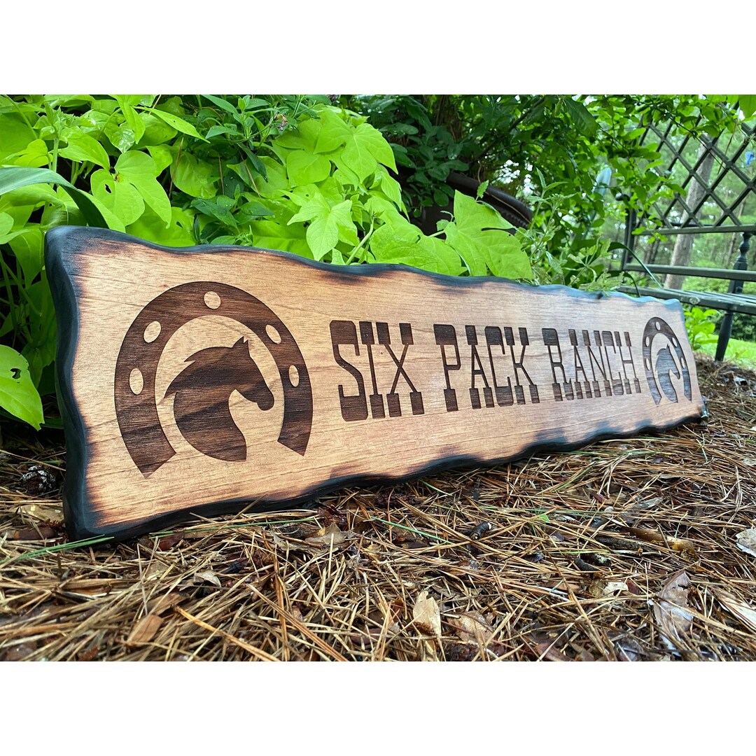 Personalized Rustic Western Ranch Wood Sign, Custom Handmade Horse ...