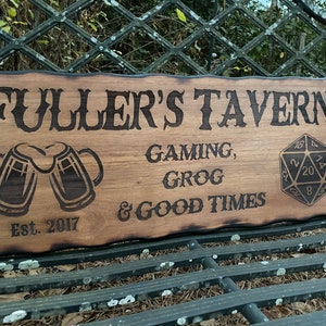Personalized Dnd Tavern Sign - Dungeons and Dragons - Dungeon Master ...