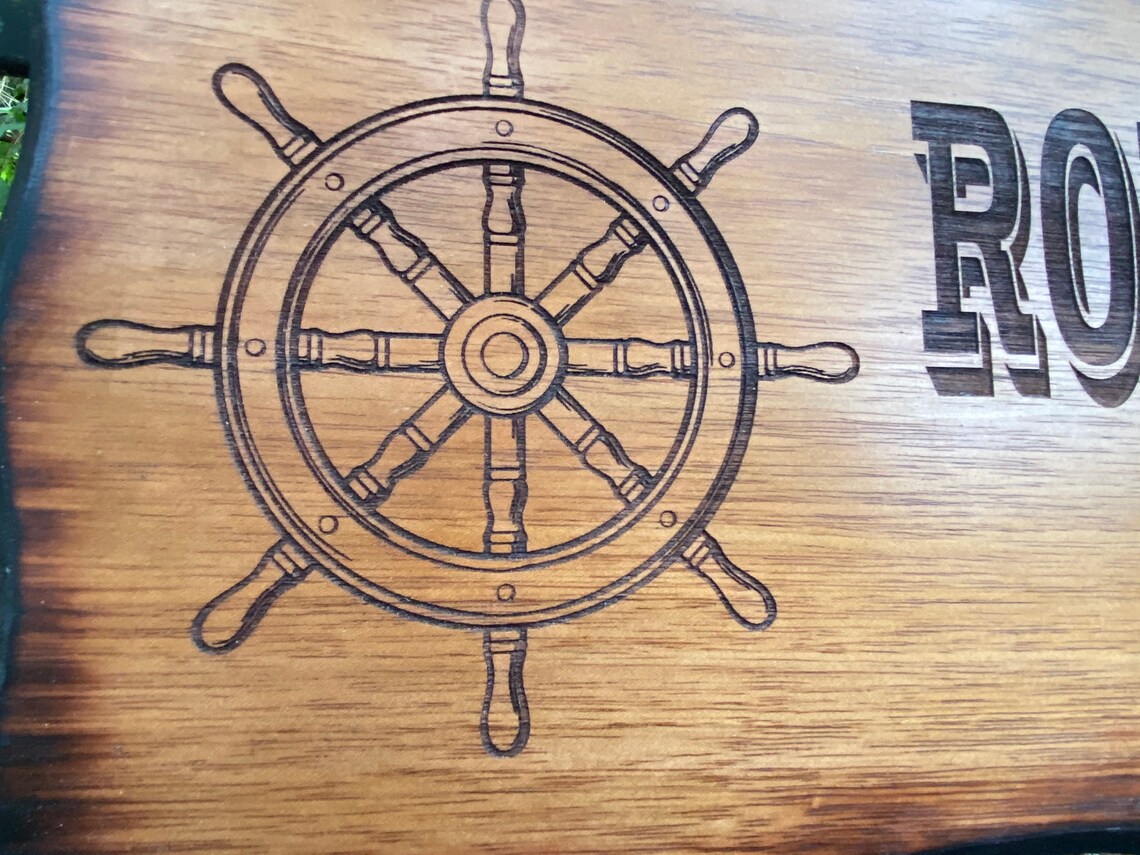 Outdoor Nautical Ship Wood Signpersonalized Rustic Lake House - Etsy