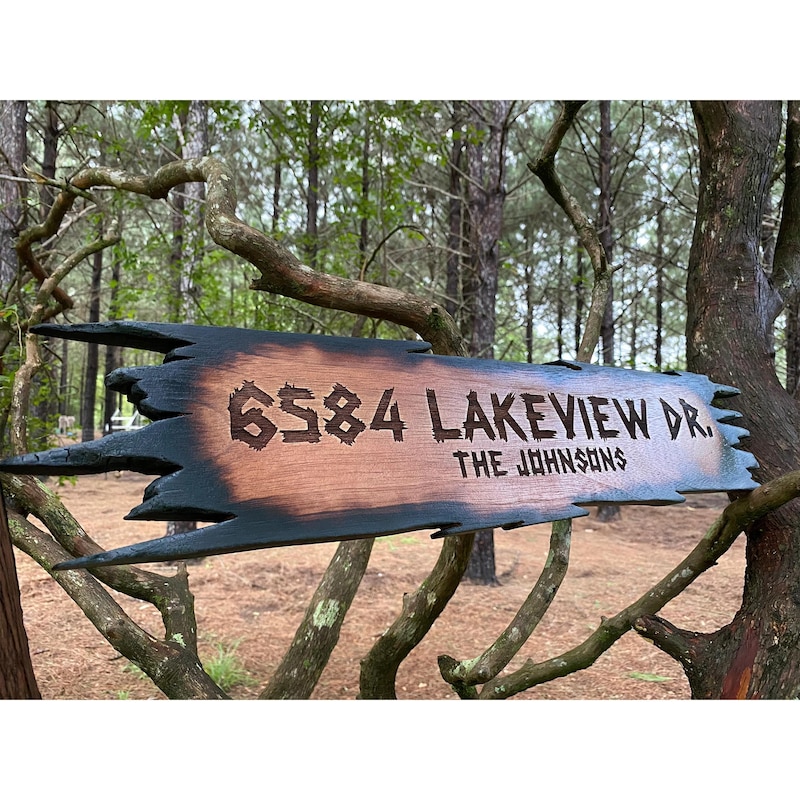 Outdoor Address Sign Rustic - Etsy