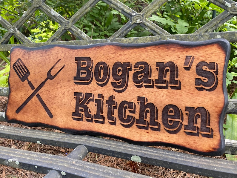 Rustic Bar and Grill Sign, Personalized Western Deck, Wood Decor ...