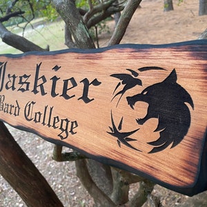Personalized Witcher Sign Medieval Bard Decor Rustic Tavern Sign ...