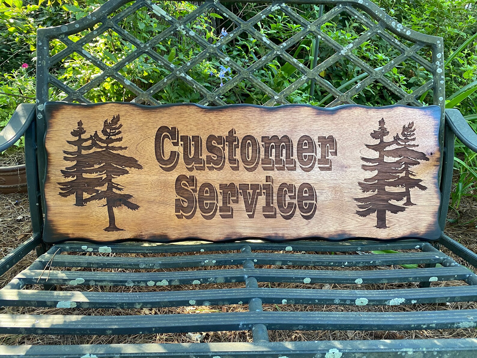 Rustic Tree Forest Wood Sign , Outdoor Custom Engraved Address, Cabin ...