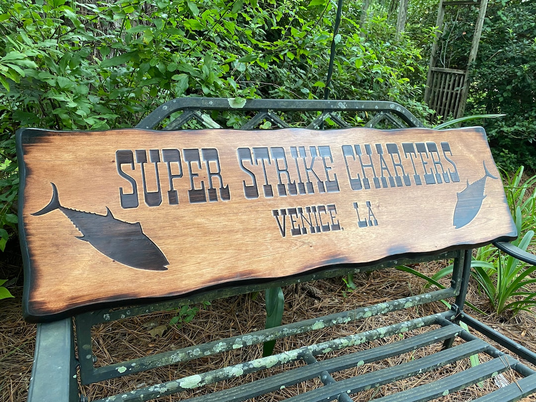 Personalized Outdoor Wood Fish Sign, Custom Lake House, Carved Cabin ...