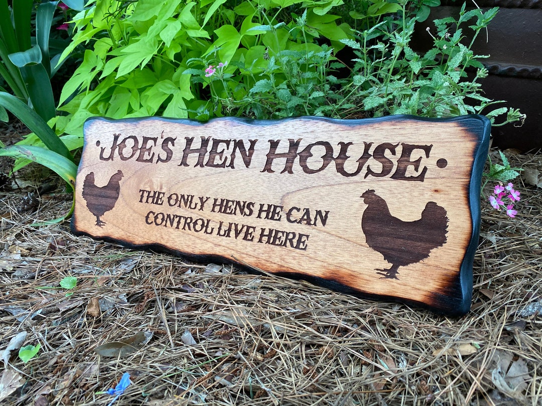 Chicken Farm Outdoor Western Sign Decor, Large Personalized Wood ...