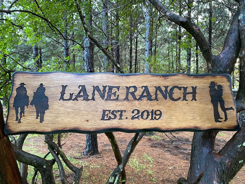 Outdoor Western Ranch House Sign Custom Wood Cowboy Decor - Etsy Canada