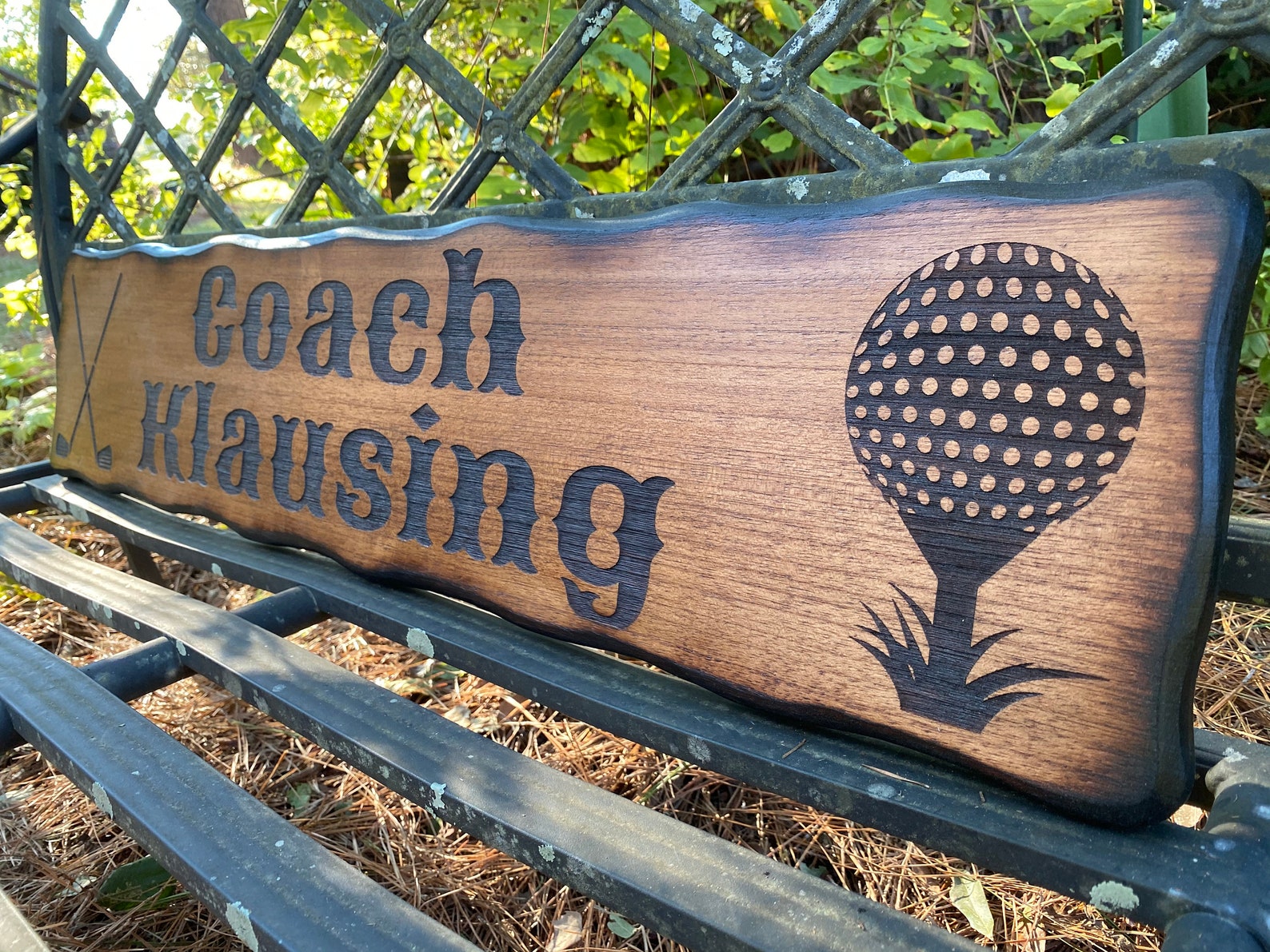 Wood Outdoor Golfing Wood Sign Personalized Golf Club and | Etsy