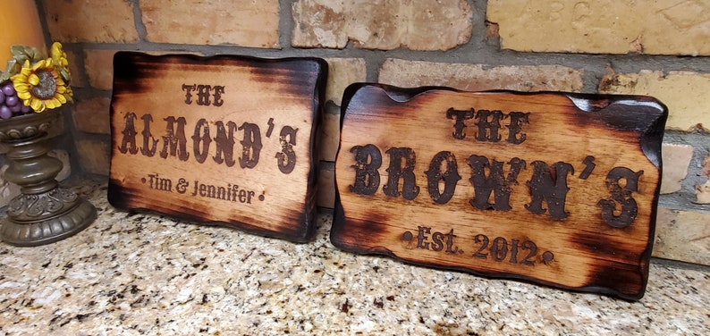 Personalized Western Family Name Signs Outdoor and Indoor | Etsy