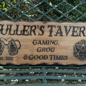 Personalized Dnd Tavern Sign - Dungeons and Dragons - Dungeon Master ...
