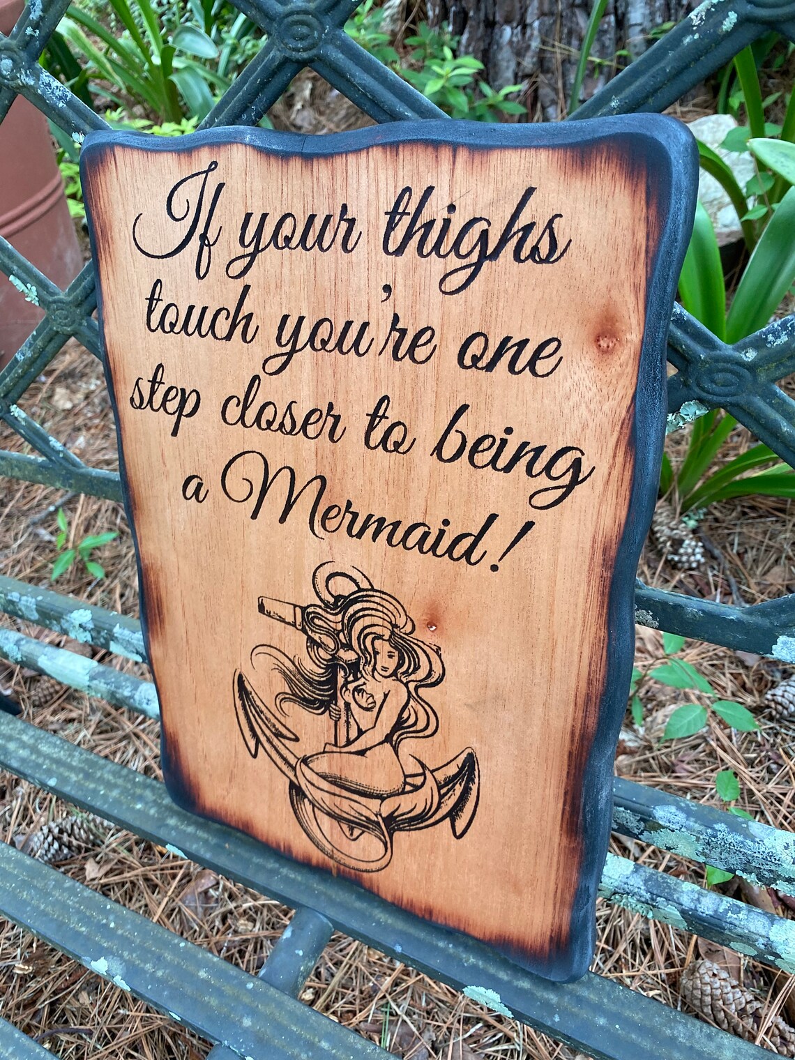 Personalized Rustic Mermaid Sign Custom Ship Anchor Art - Etsy