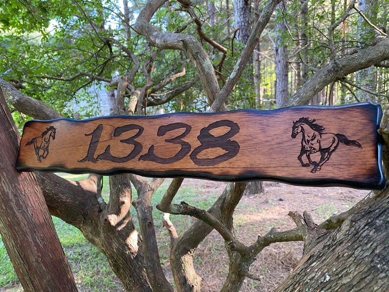 Rustic Ranch House Address Sign Personalized Wood Western - Etsy