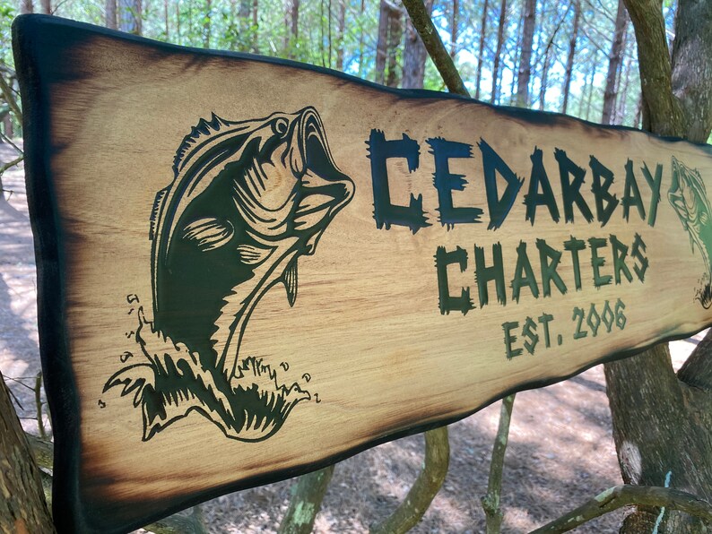 Personalized Outdoor Fisherman Gift Sign, Wood Fish Wall Decor, Custom ...