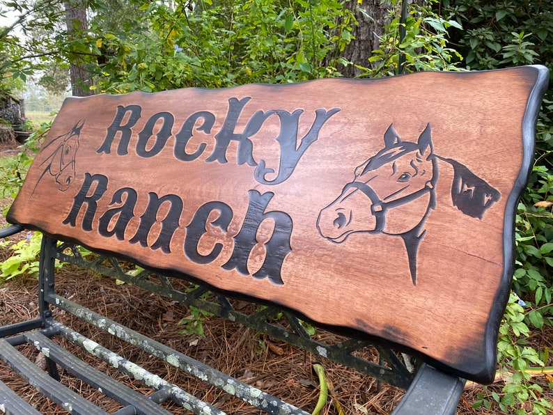 Ranch House Outdoor Wood Sign Custom Western Cowboy Decor | Etsy