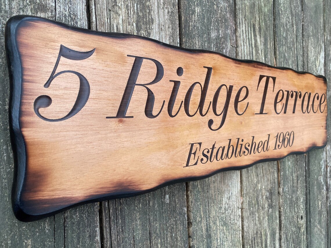 Personalized Rustic Driveway Address Sign Engraved Western | Etsy