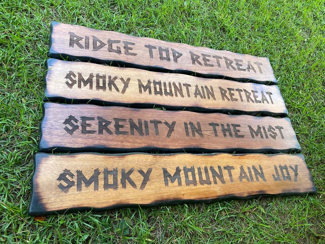 Rustic Cabin Name Decor Sign, Outdoor Engraved, Personalized Western ...