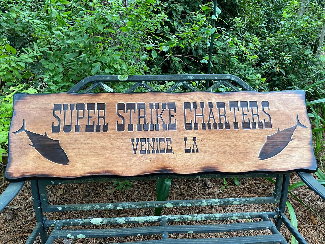 Personalized Outdoor Wood Fish Sign Custom Lake House Carved - Etsy