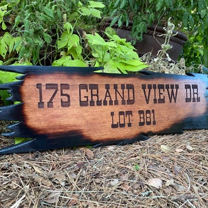 Personalized Western Wood Address Sign, Custom Outdoor Address, Cabin ...