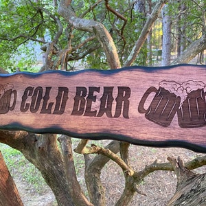 Personalized Bar Beer Rustic Sign, Custom Man Cave Wood Decor, Deck ...