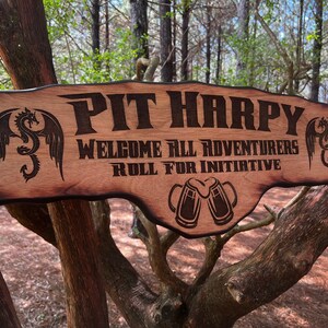 Dungeons and Dragons Sign Gift Rustic Dnd Tavern Decor Custom Dnd Bar ...