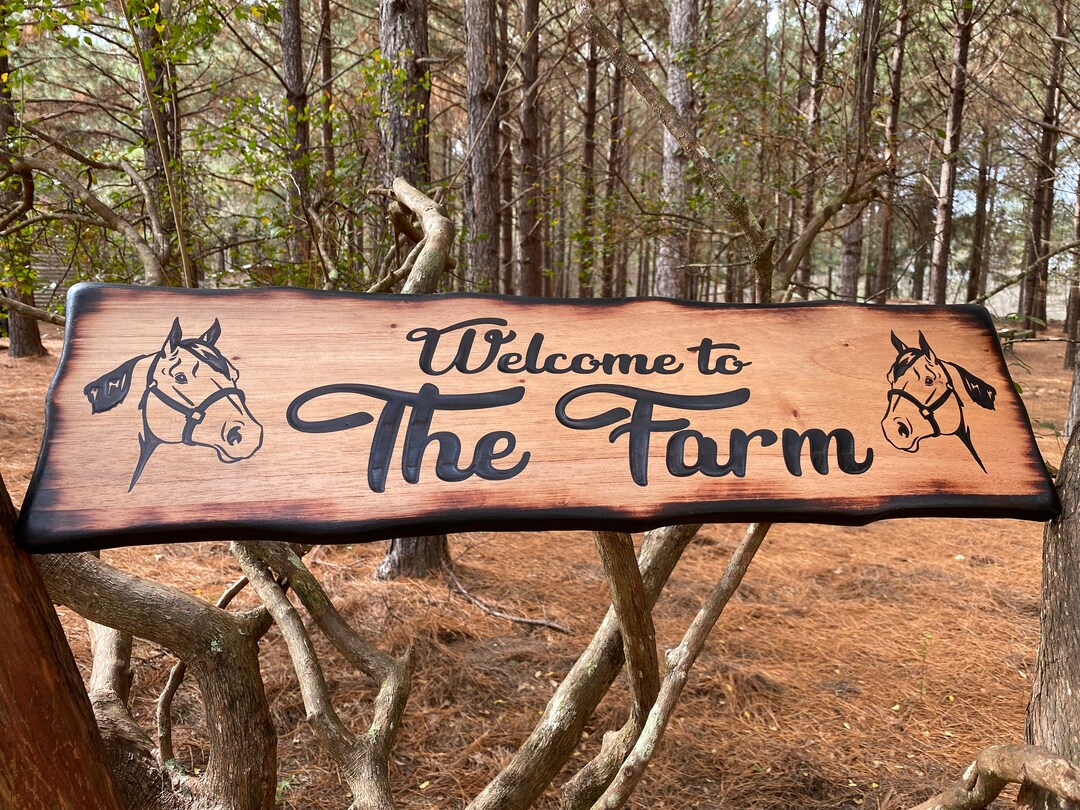 Personalized Ranch Driveway Sign Outdoor Wood Western Ranch Sign Custom ...