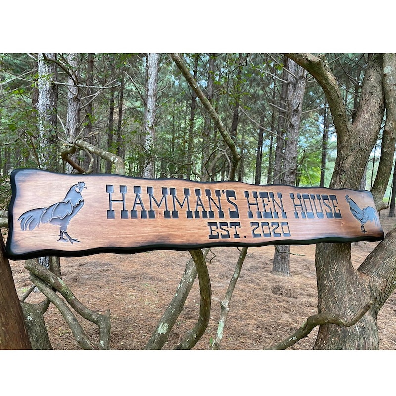 Hanging Wood Sign Rooster - Etsy