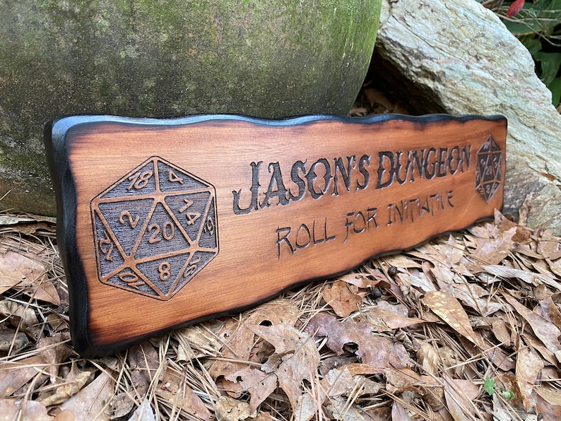 Personalized Rustic Dnd Wood Sign Dungeons and Dragons - Etsy