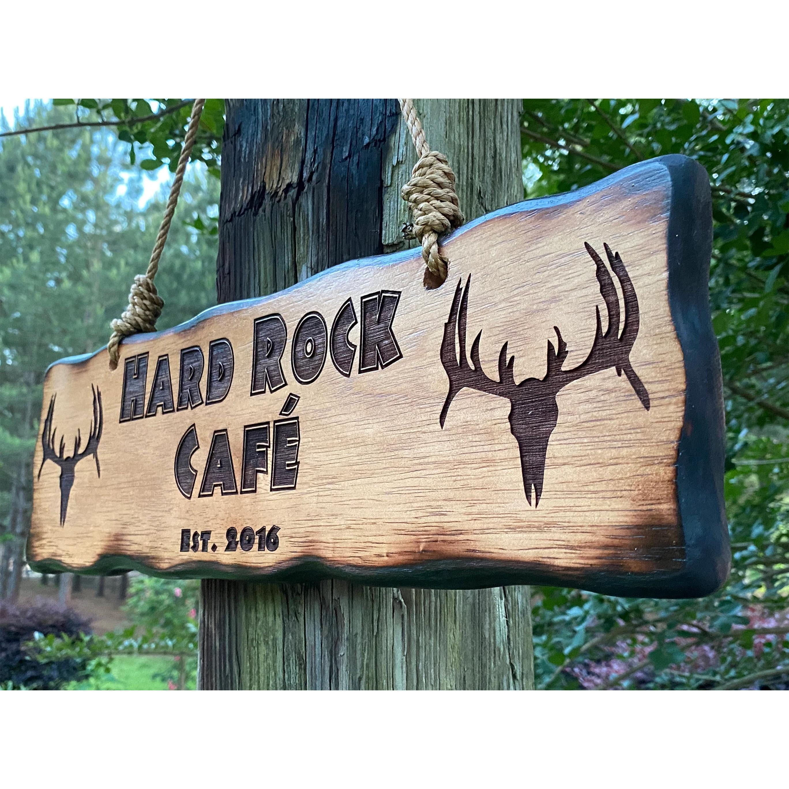 Personalized Rustic Family Name Sign - Custom Outdoor Address ...