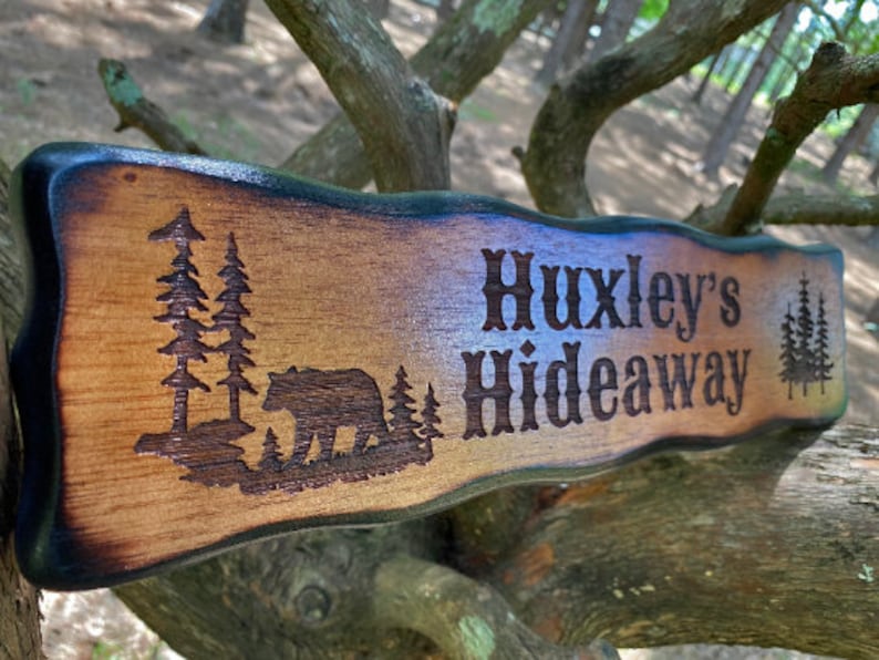 Outdoor Personalized Rustic Bear Sign Cabin Western Wall Art - Etsy