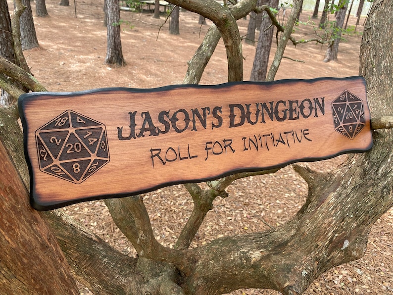 Personalized Rustic Dnd Wood Sign Dungeons and Dragons - Etsy